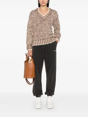 Moncler V-neck Sweater - Brown