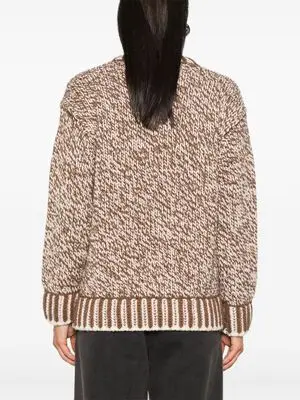 Moncler V-neck Sweater - Brown
