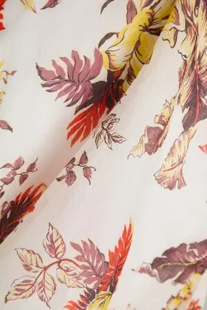 Zimmermann Floral-print Linen And Silk-blend Gauze Maxi Skirt