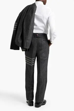 Thom Browne Striped Wool-tweed Suit Pants - Dark Gray