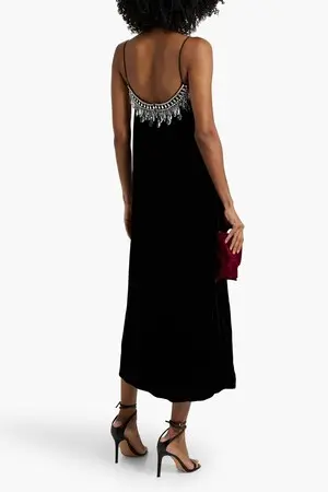 Zimmermann Crystal-embellished Velvet Midi Dress