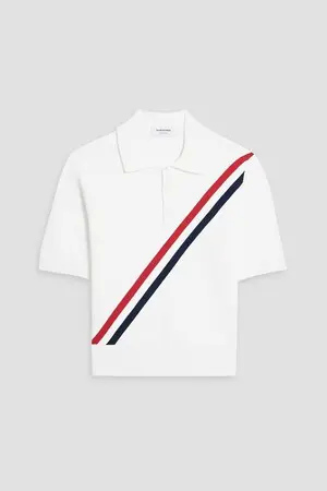 Thom Browne Striped Stretchknit Polo Shirt