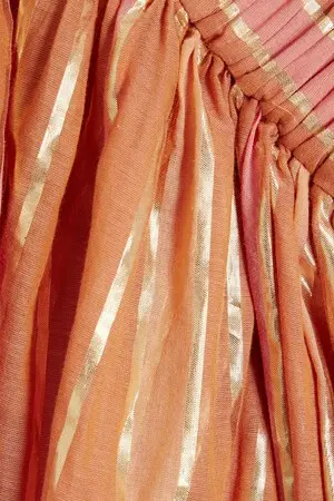 Zimmermann One-shoulder Striped Cotton-blend Voile Midi Dress