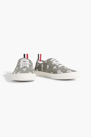 Thom Browne Embroidered Canvas Sneakers