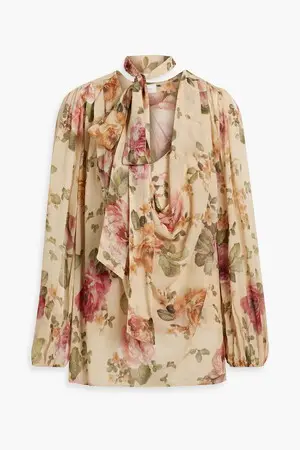 Zimmermann Floral-print Chiffon Blouse