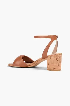 STUART WEITZMAN Everly 50 Leather Sandals - Light Brown