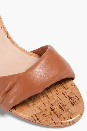 STUART WEITZMAN Everly 50 Leather Sandals - Light Brown