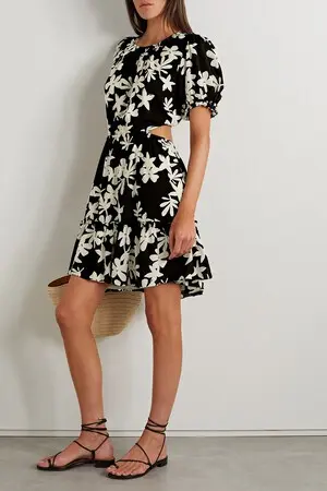 LEMLEM Sea Floral-print Mini Dress