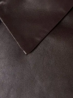 ST. AGNI Cocoon Leather Jacket - Brown