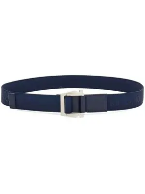 FERRAGAMO Logo Engraved Buckle Belt - Blue