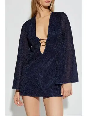 Oseree Lurex Mini Dress
