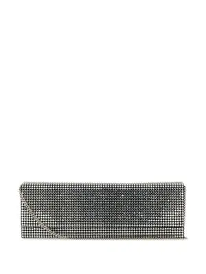 Amina Muaddi Paloma Embellished Clutch - Silver