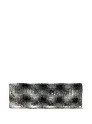 Amina Muaddi Paloma Embellished Clutch - Silver