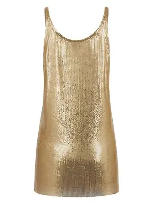 Rabanne Mesh Tank Top - Gold