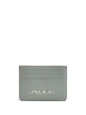 Marni Leather Card Holder - Blue