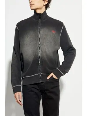 DIESEL® S-wafy-zip Sweatshirt - Black