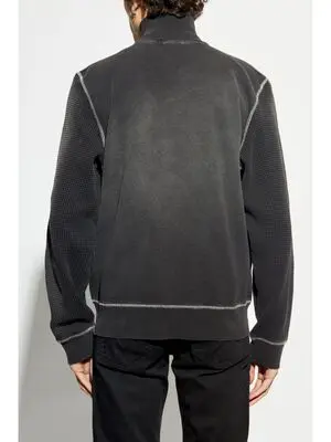 DIESEL® S-wafy-zip Sweatshirt - Black