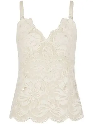 Rabanne Lace Tank Top - White