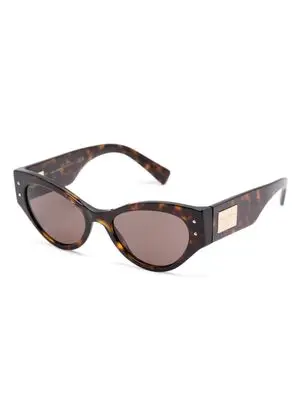 Dolce & Gabbana Oval-frame Sunglasses - Brown