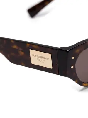 Dolce & Gabbana Oval-frame Sunglasses - Brown