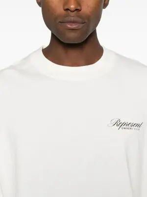 REPRESENT Owners Club Script-print T-shirt - White
