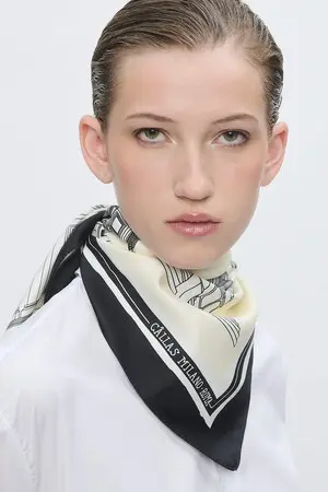 CALLAS MILANO Roma Rome Scarf White Large White