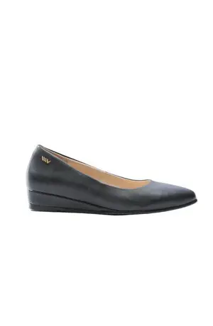 VISCATA Roma Leather Flats - Black