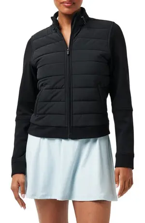 Travis Mathew Skyloft Full Zip Quilted Jacket - Heather Black