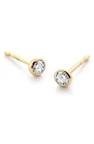 Monica Vinader Solitaire Diamond Stud Earrings - 14k Gold / Diamond