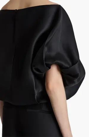 Khaite Niles Silk Gazar Top - Black