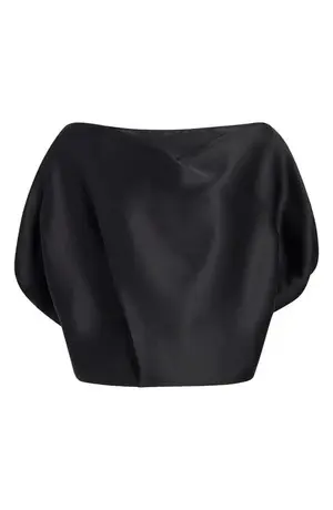 Khaite Niles Silk Gazar Top - Black