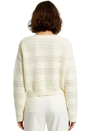 Mac Duggal Thick Knit Long Sleeve Crew Neck