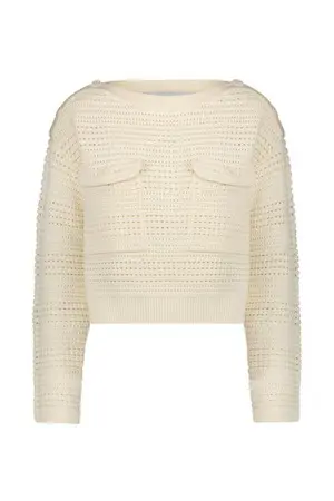 Mac Duggal Thick Knit Long Sleeve Crew Neck