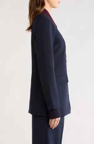 FAVORITE DAUGHTER Varsity Blazer - Navy/vino