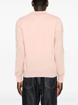Play Comme Des Garcon Heart-patch Wool Cardigan - Pink