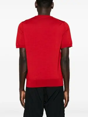 Play Comme Des Garcon Heart-patch Wool Jumper - Red
