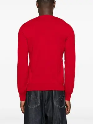 Play Comme Des Garcon Heart-patch Wool Jumper