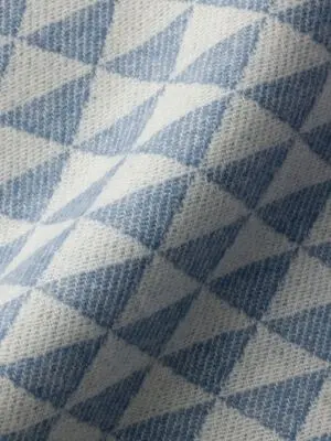 Prada Symbole-geometric Motif Scarf - Blue