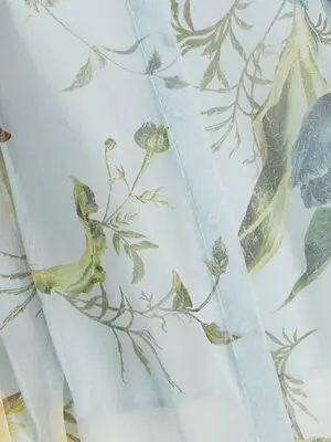 Erdem Botanical-print Silk Blouse