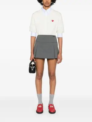 Play Comme Des Garcon Heart-patch Jumper - White