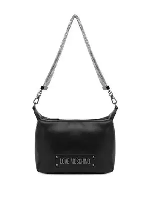 Moschino Logo Shoulder Bag - Black