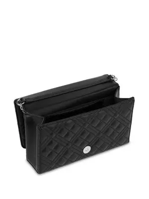 Moschino Logo-lettering Quilted Cross Body Bag - Black
