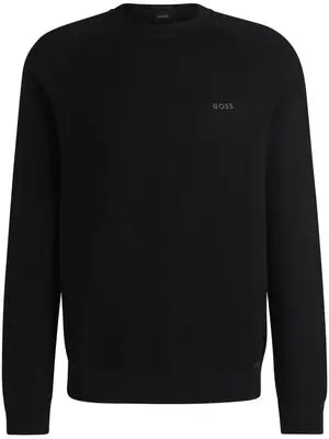 BOSS Logo-rubberized Sweatshirt - Black