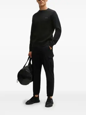 BOSS Logo-rubberized Sweatshirt - Black