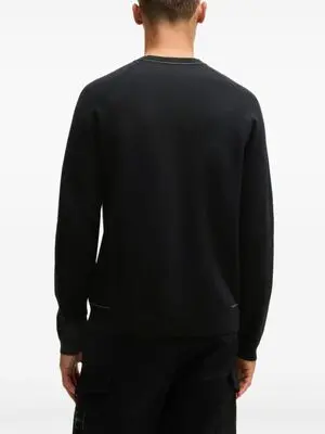 BOSS Logo-rubberized Sweatshirt - Black