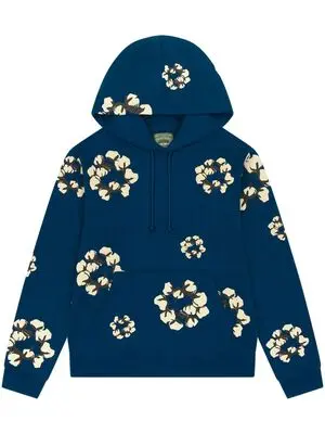 DENIM TEARS Cactus Tears Wreath Hoodie - Blue