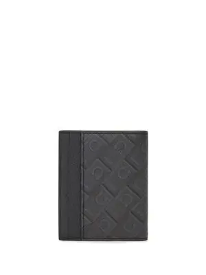 FERRAGAMO Monogram Card Holder - Black