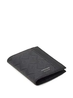 FERRAGAMO Monogram Card Holder - Black