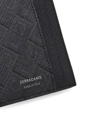 FERRAGAMO Monogram Card Holder - Black