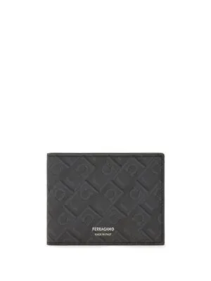 FERRAGAMO Monogram Wallet - Black